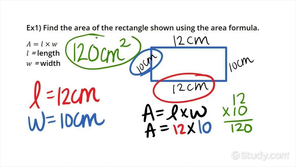 How to Use the Area Formula for a Rectangle | Algebra | Study.com