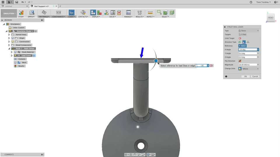 Fusion 360 Help | Linear material analysis | Static analysis of a solid ...