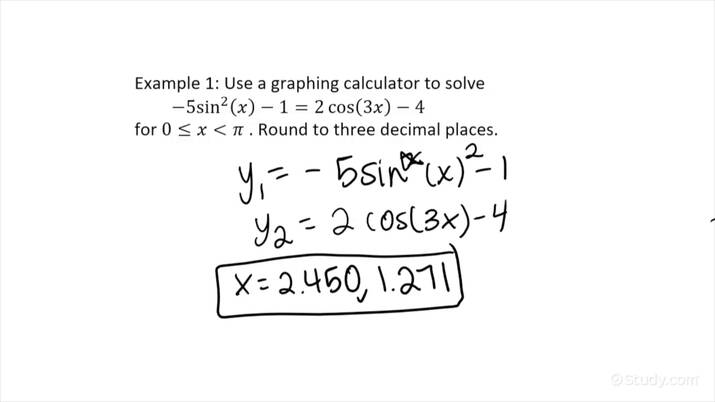 How to Use a Graphing Calculator to Solve a Trigonometric Equation ...