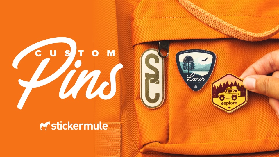 Custom pins | Free shipping | Sticker Mule