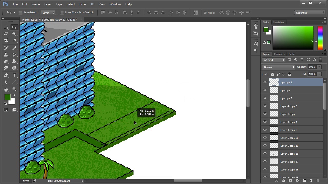 Creating Isometric Pixel Art - Adding Walkways
