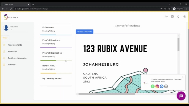 RubIX – Intake and Residence Management