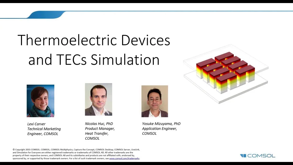 How to Simulate Thermoelectric Devices and TECs