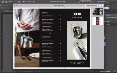 Restaurant Menu Design in Adobe InDesign - Preparing the Trifold Menu ...