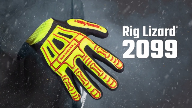 HexArmor Rig Lizard 2099 Double Coated Water Resistant Work Gloves with ...