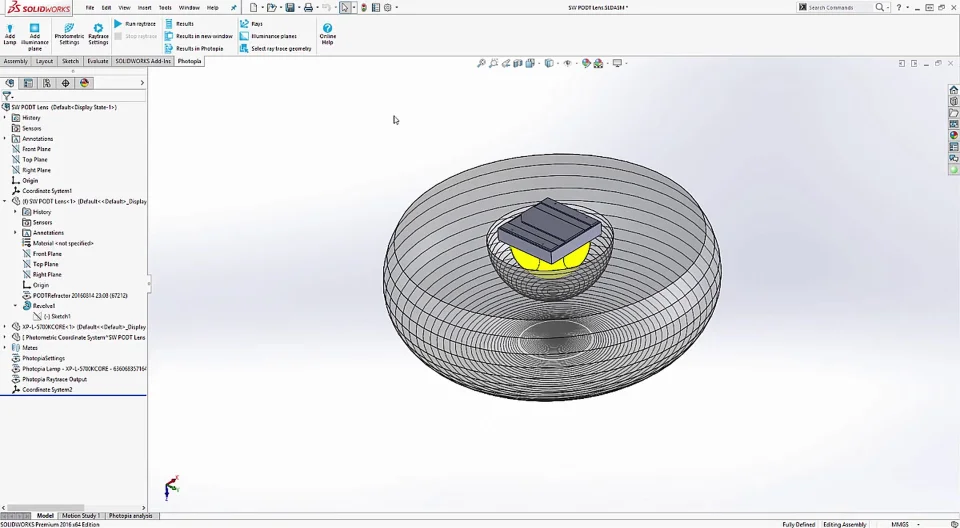LED Outdoor Area Lens Design | Photopia Optical Design Software