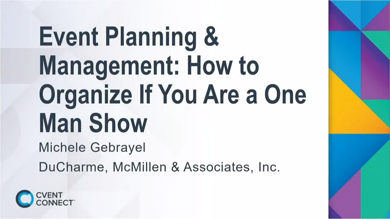 Event Planning & Management - How to Organize If You Are a One Man Show