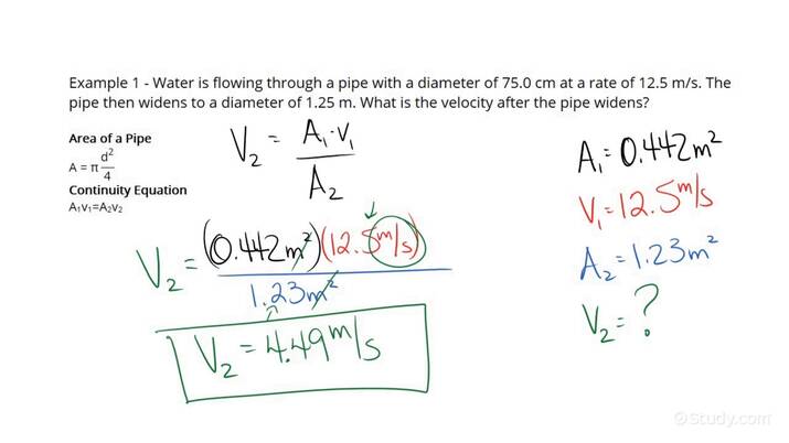 How to Find the Change in Fluid Velocity Due to a Change in Pipe ... How to Find the Change in Fluid Velocity Due to a Change in Pipe ...