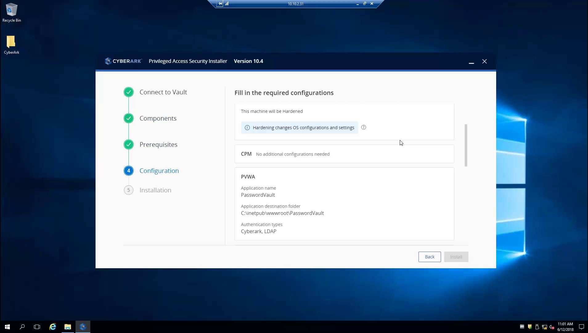 CyberArk Privileged Access Security Installer