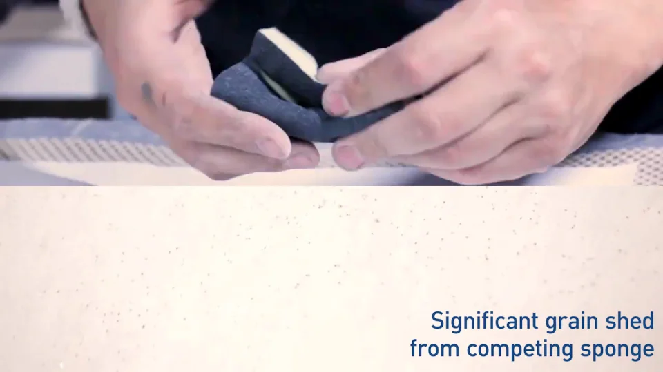 Side By Side Comparison: Grain Shed on Ekadiamond vs Competitor Sponge ...