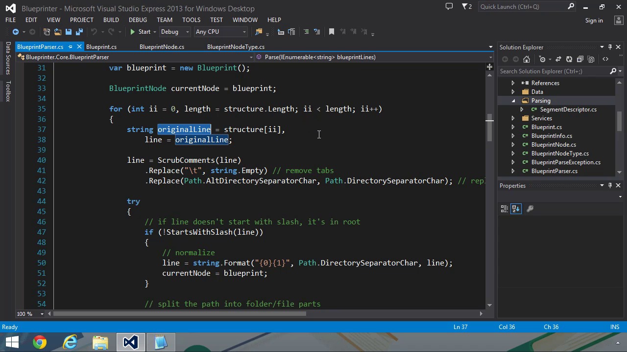 Windows App From Scratch - Parsing a Blueprint
