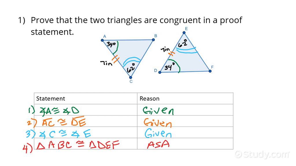 How to Use the ASA Congruence Theorem | Drama | Study.com