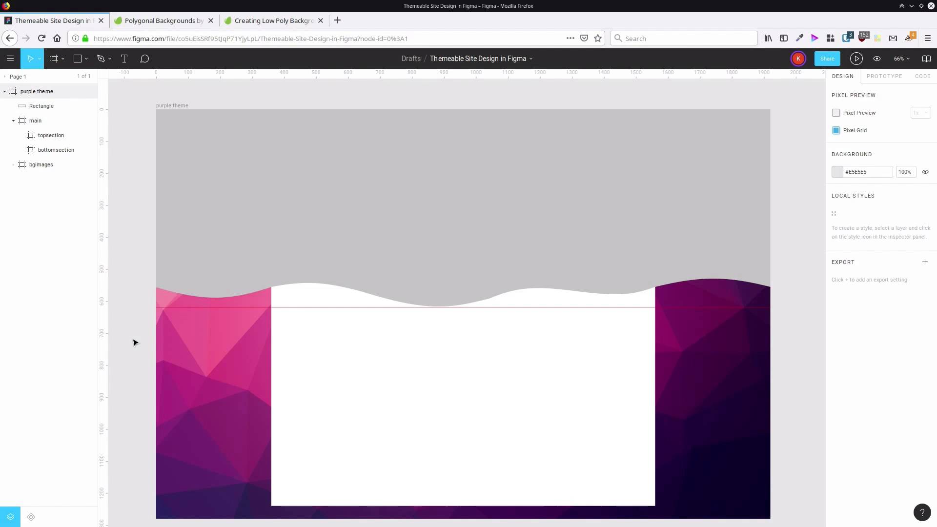 Create a Themeable Site Design in Figma - Set Up the Layout and Backgrounds
