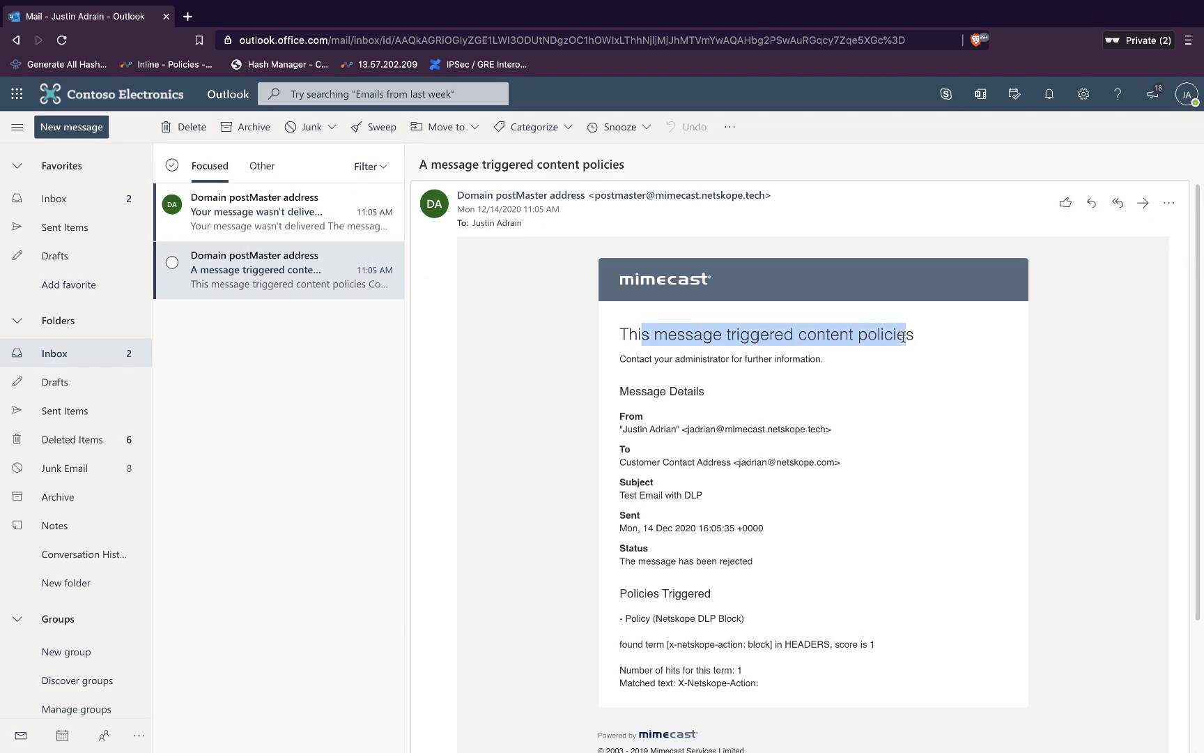 Demo Video - Netskope + Mimecast Email DLP Configuration (no audio) Demo Video - Netskope + Mimecast Email DLP Configuration (no audio)