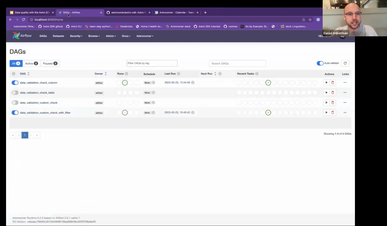 Implementing data quality checks with the Astro SDK - Video