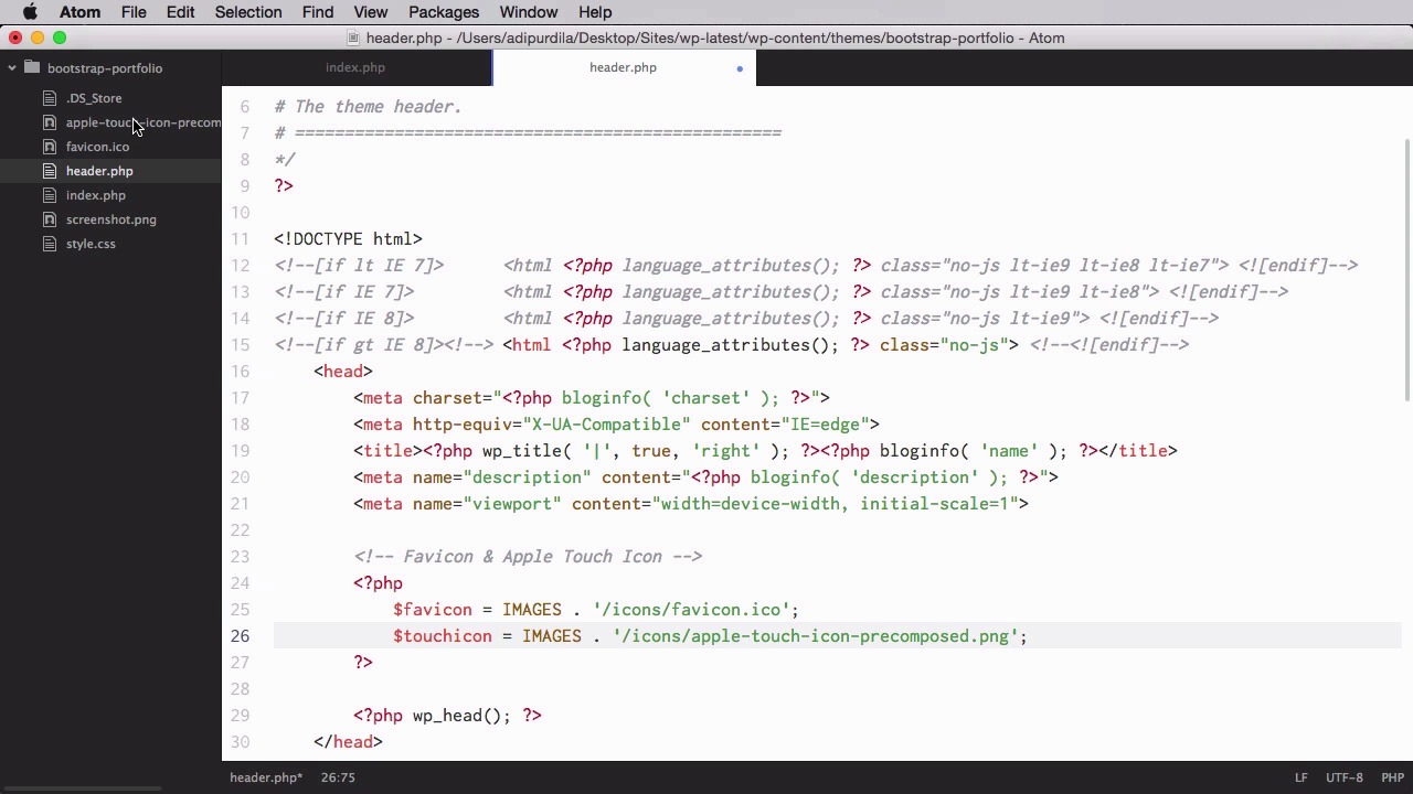 Building WordPress Themes With Bootstrap - Beginning the Page Header