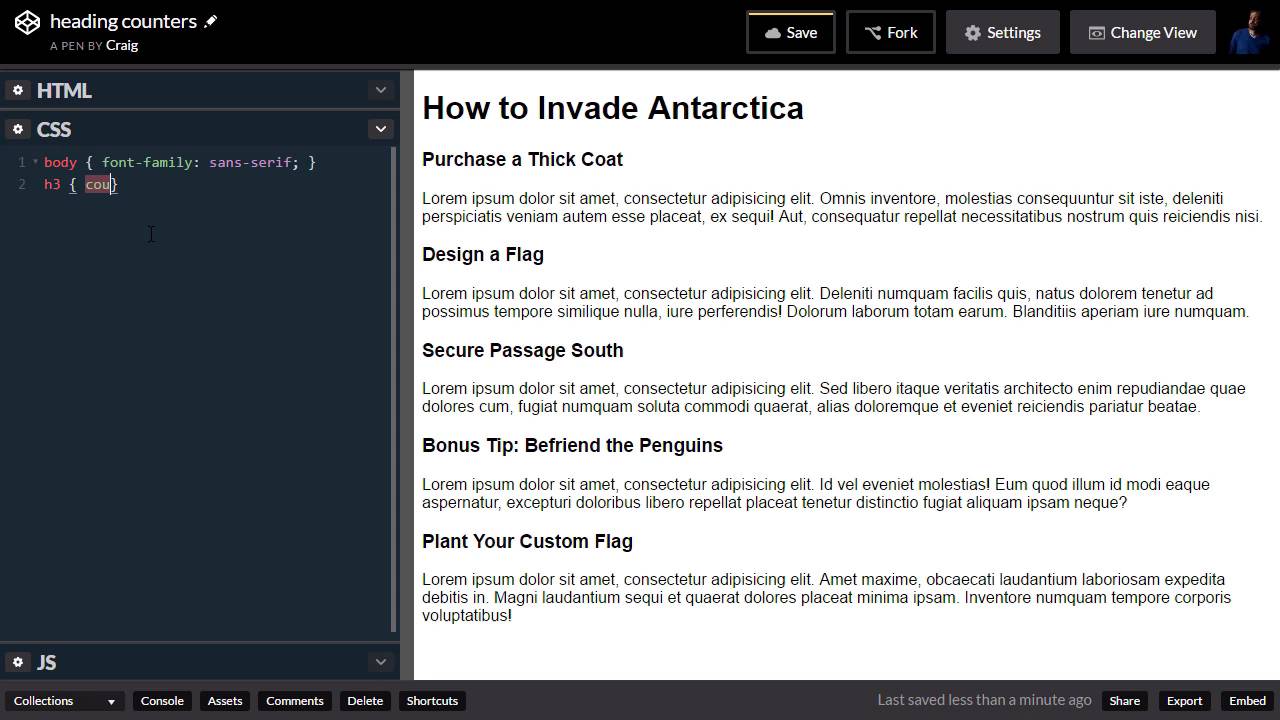 8 CSS Tricks You Never Use - Heading Counters
