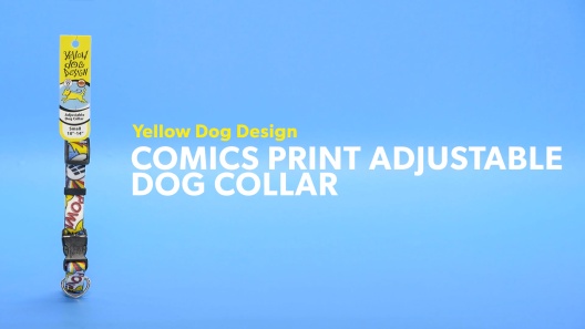 Discontinued - YELLOW DOG DESIGN Comics Print Adjustable Dog Collar, X ...