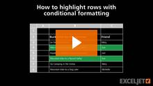 Conditional Formatting | Excel video training course