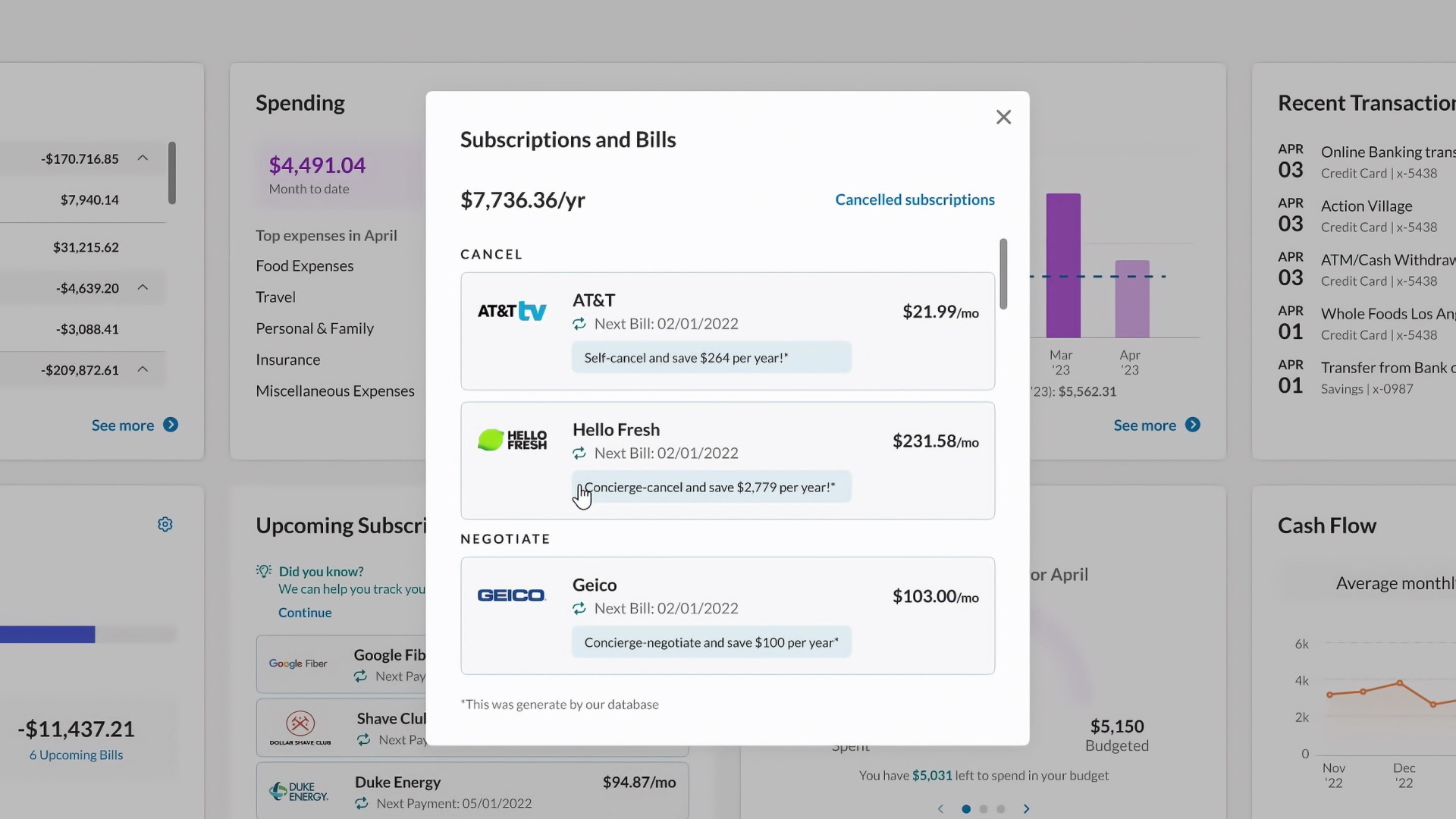 Subscription & Bill Tracker Overview - Envestnet | Yodlee