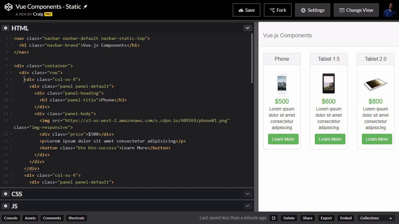 A Designer’s Guide to Vue.js Components - Our Starting Web Page