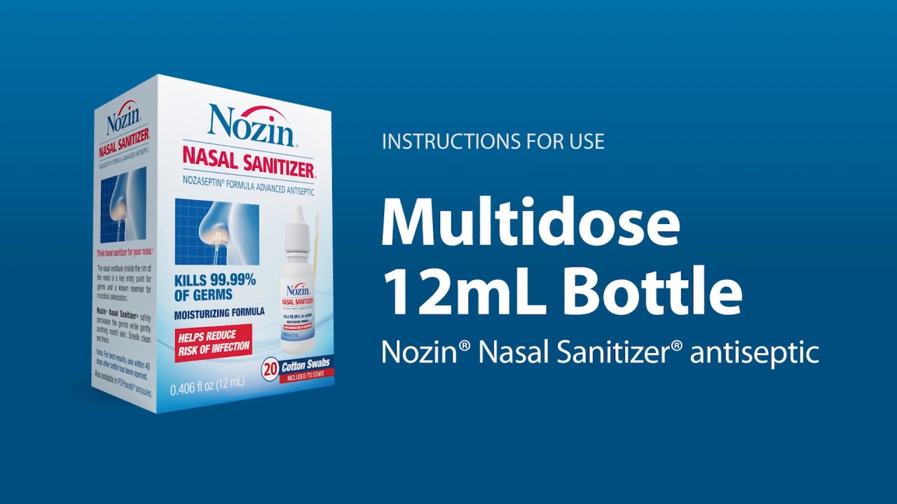 Nozin Nasal Sanitizer Antiseptic | Nozin Popswab® and Bottle
