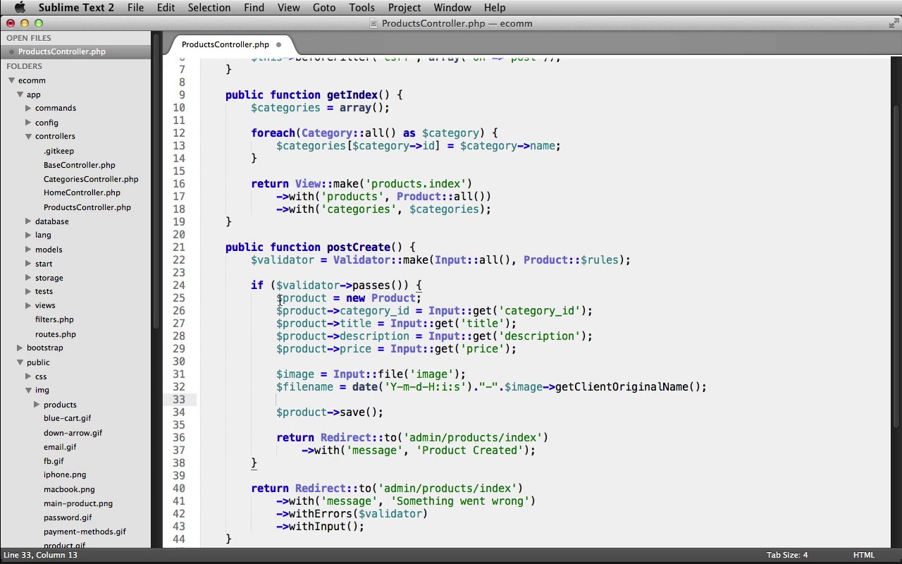 Build an eCommerce App in Laravel - Creating the Product Admin Panel