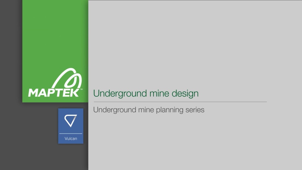 Maptek - Underground Mine Design