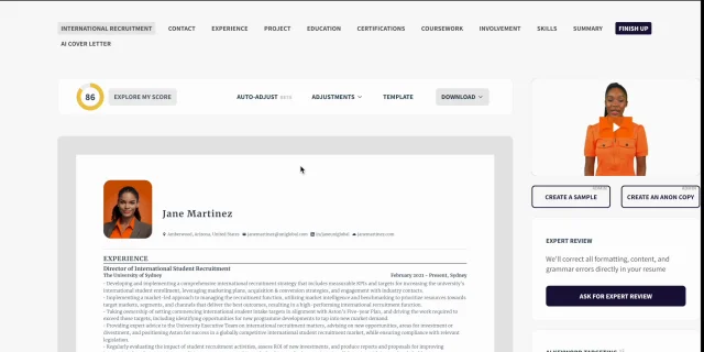 CV Generator - UniGlobal Careers