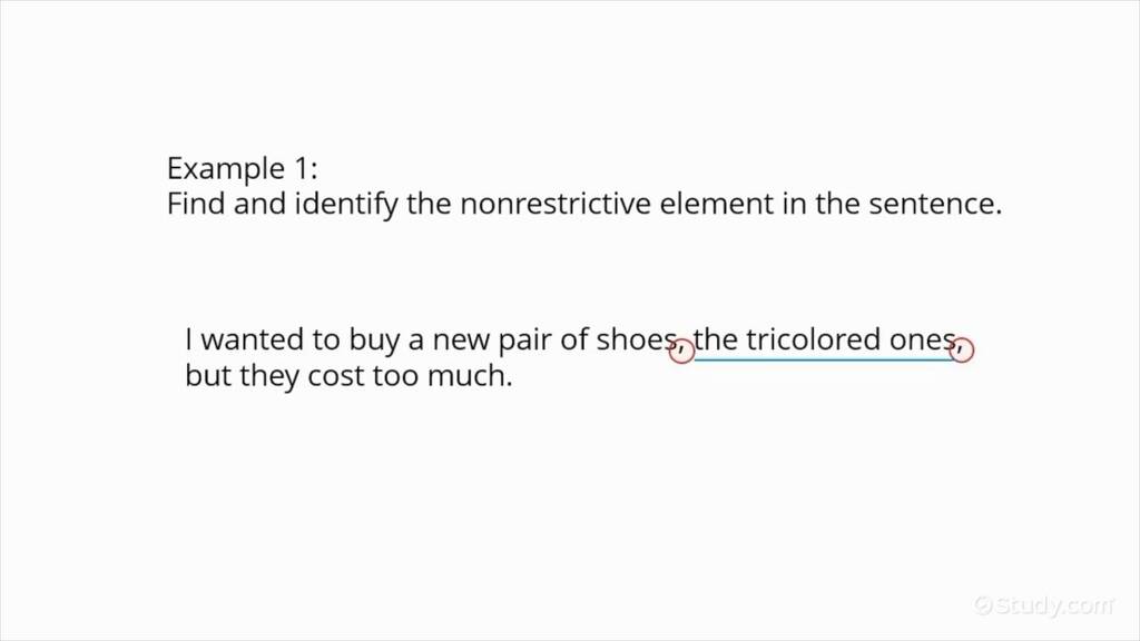 Using Commas with Nonrestrictive Elements | English | Study.com