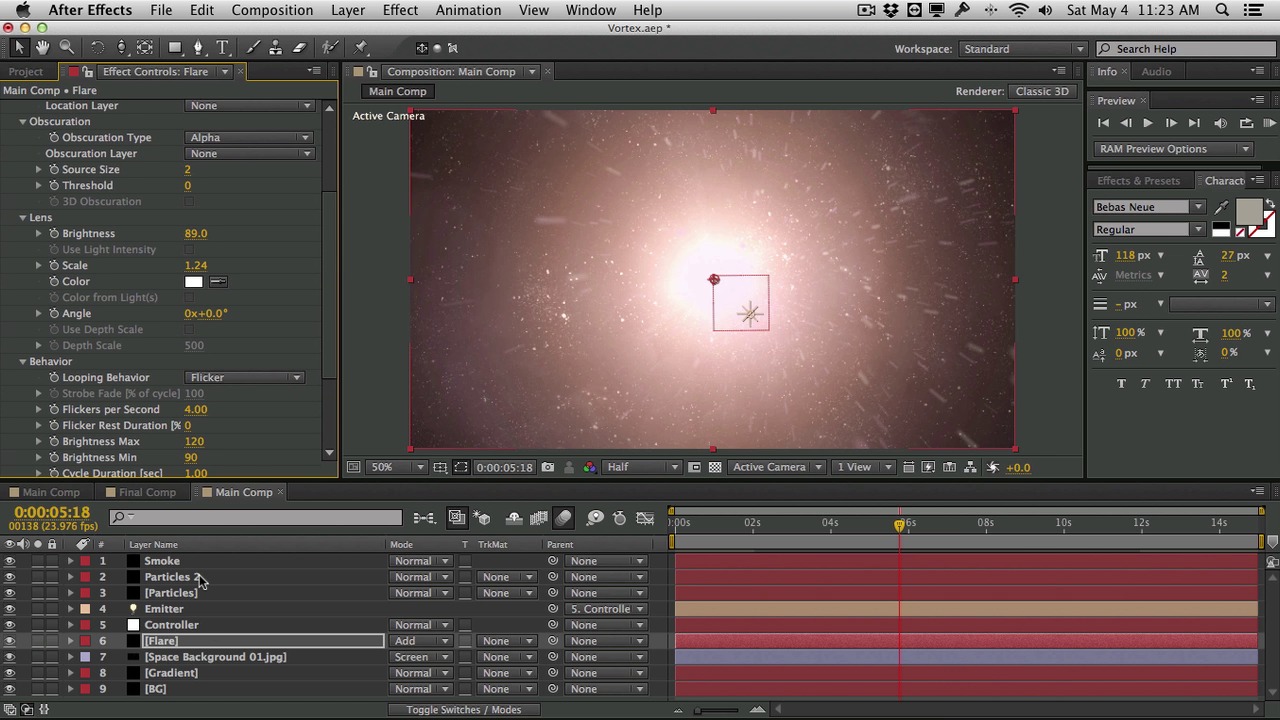 Advanced Motion Graphics - Vortex Trailer Day 1