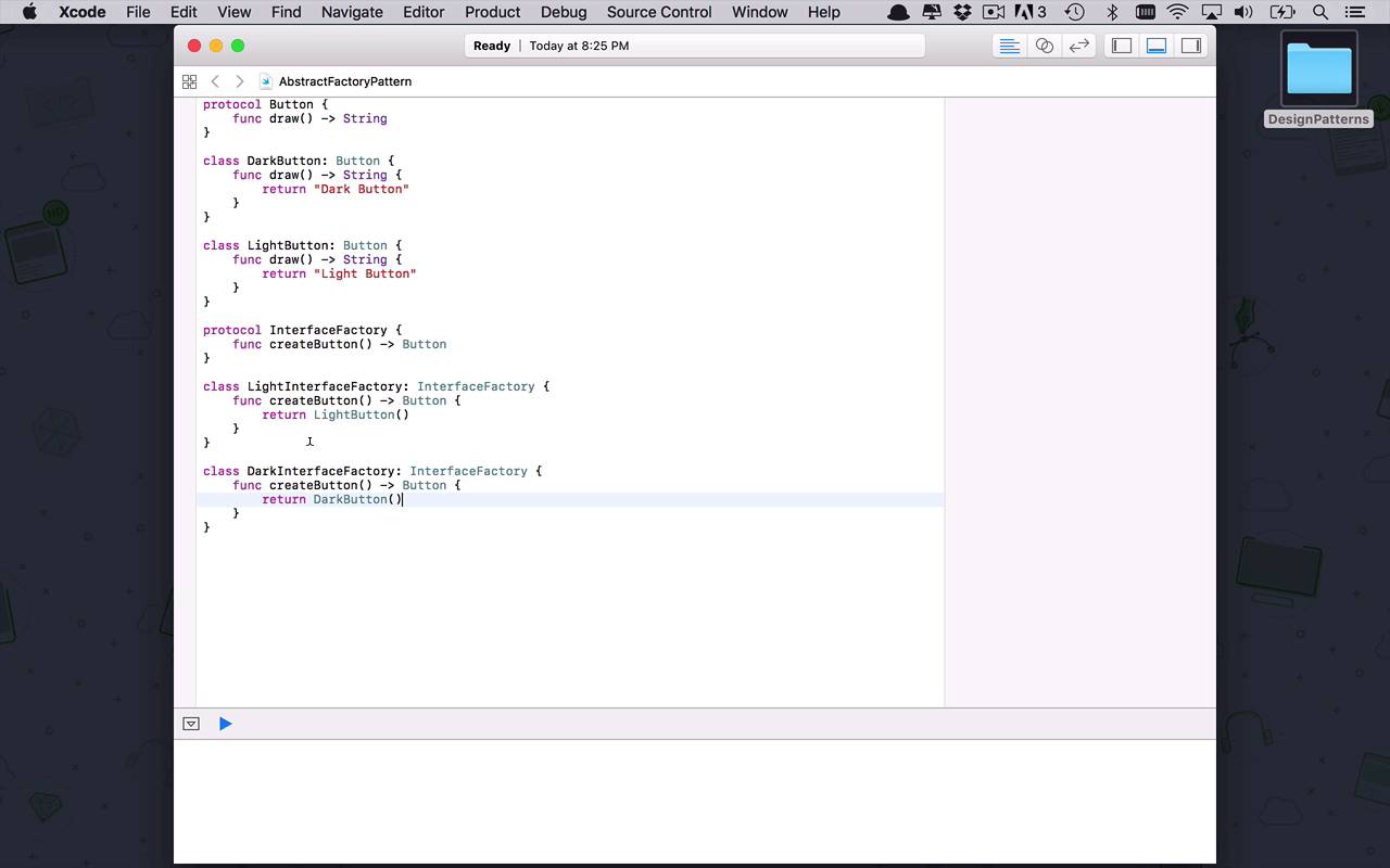 Swift Design Patterns Abstract Factory