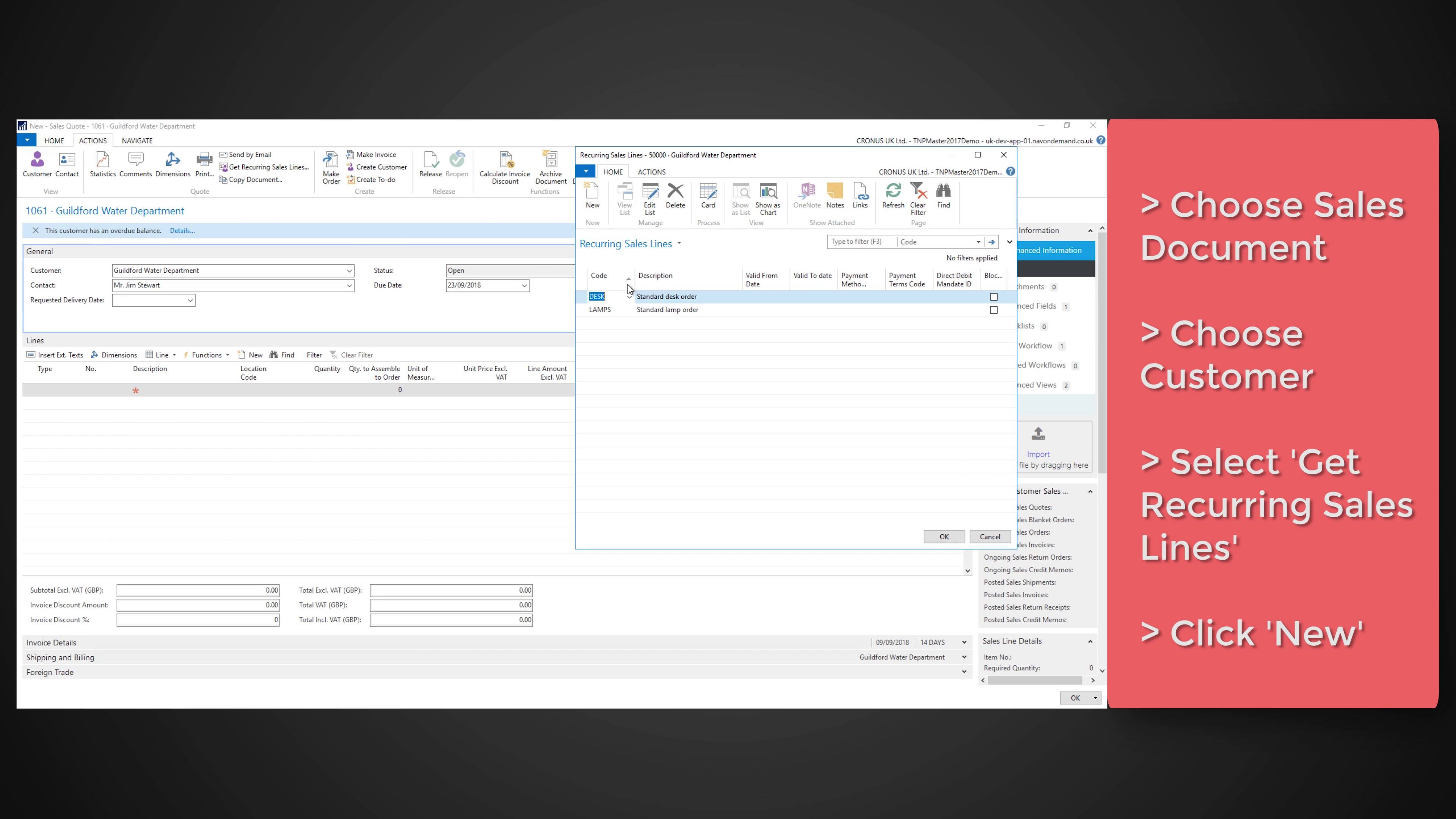 Dynamics NAV - How to Create Customer Sales Codes