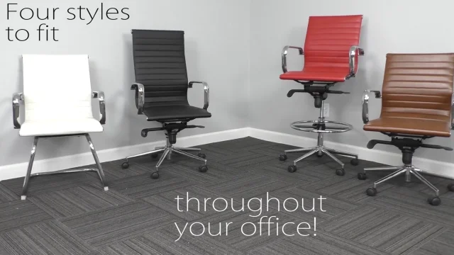 Modern Classic Office Stool w/23"-32" Seat Height