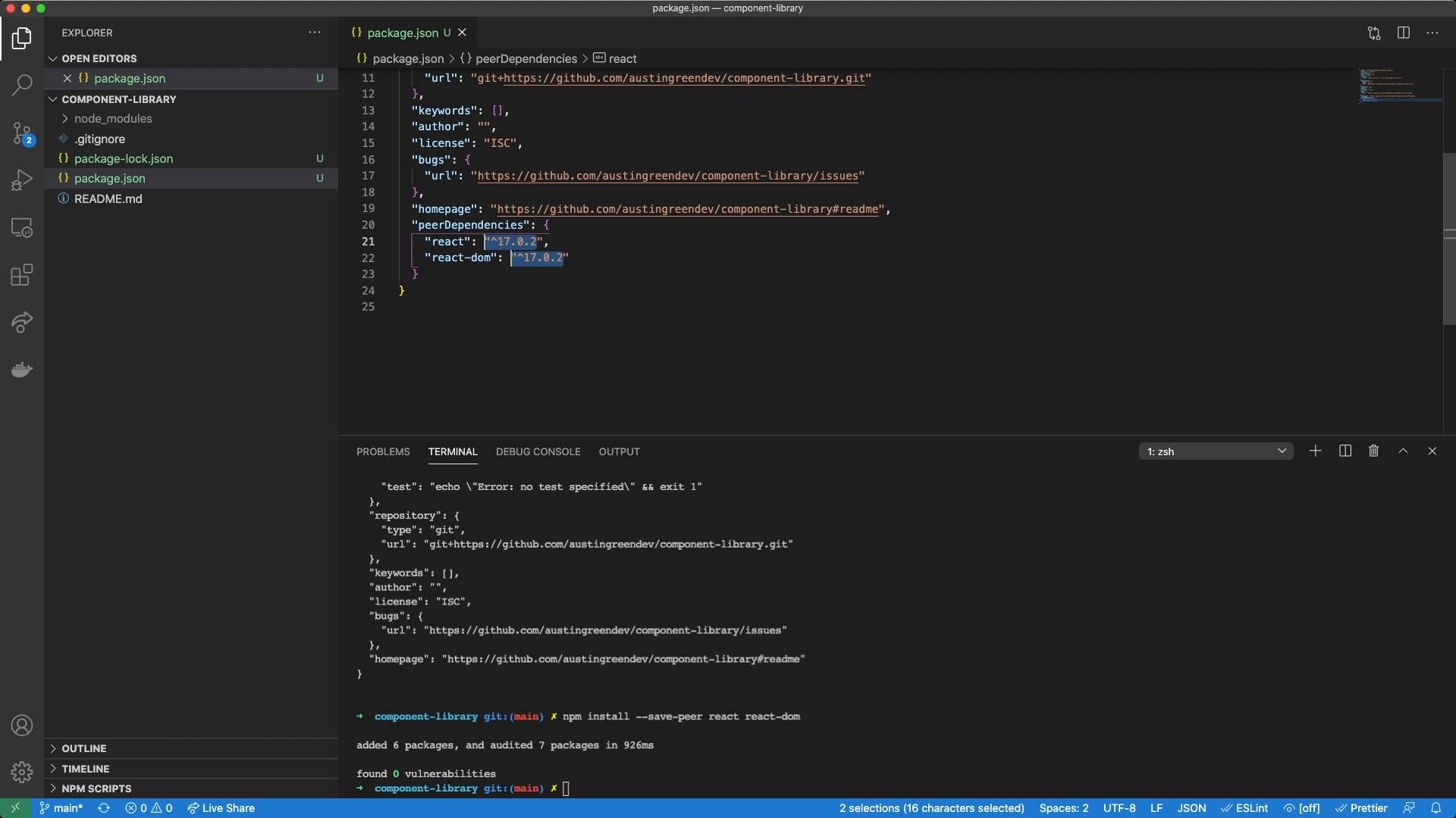 Creating a new package - Building a Company Component Library | newline