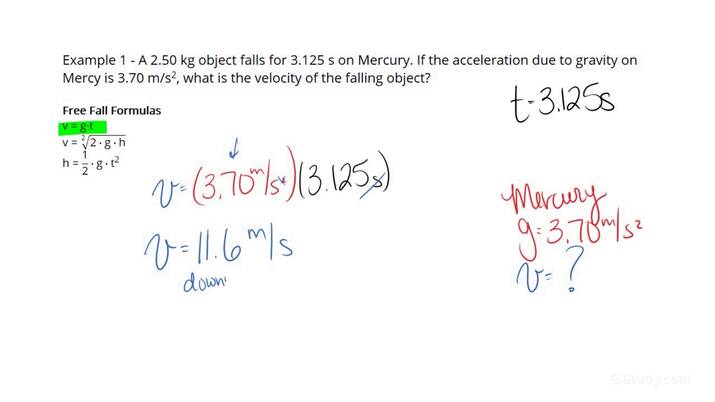 Solving Freefall Problems in Non-Earth Gravitational Fields | Physics | Study.com