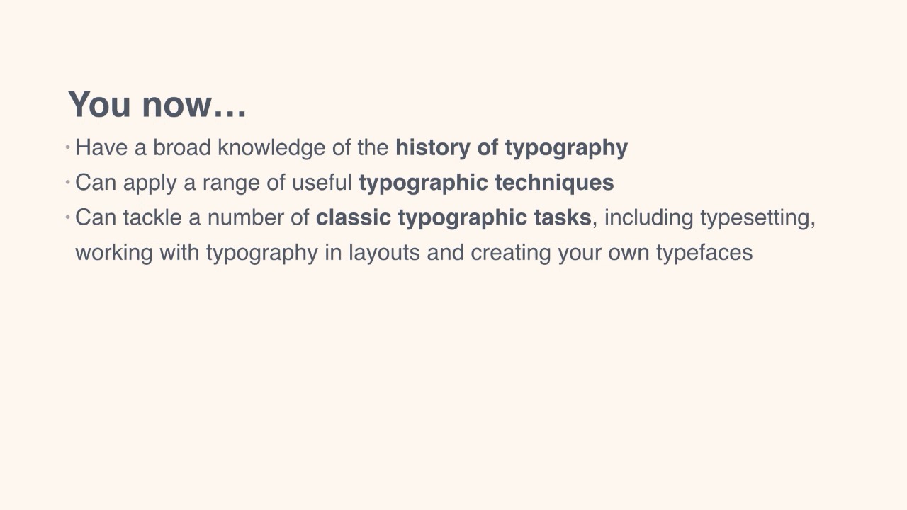 The Art of Typography - Conclusion