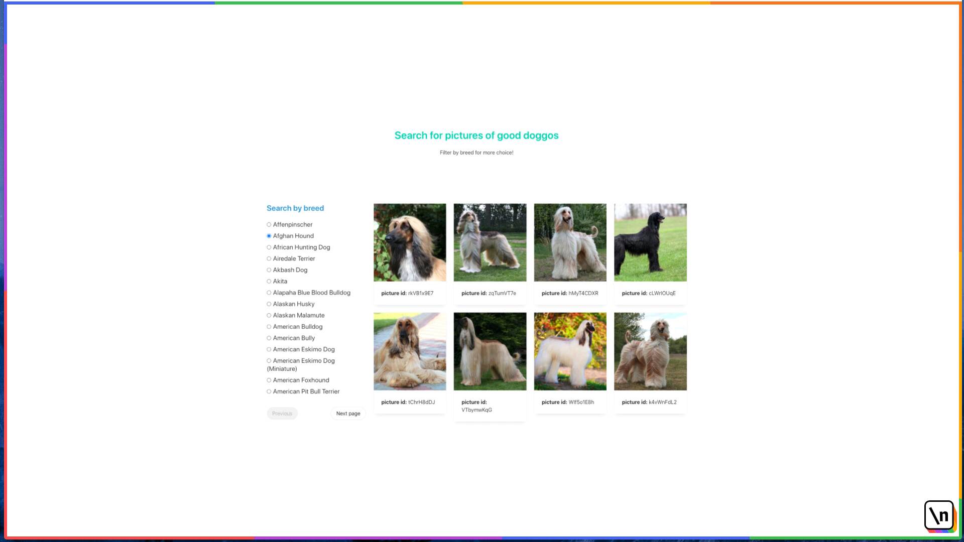 Furry Friends Gallery Mark II - Beginner's Guide to Real World React | newline