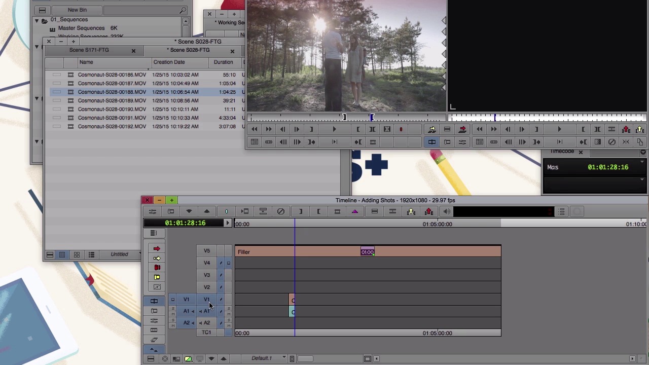 Introduction to Video Editing in Avid Media Composer - Adding Shots to ...
