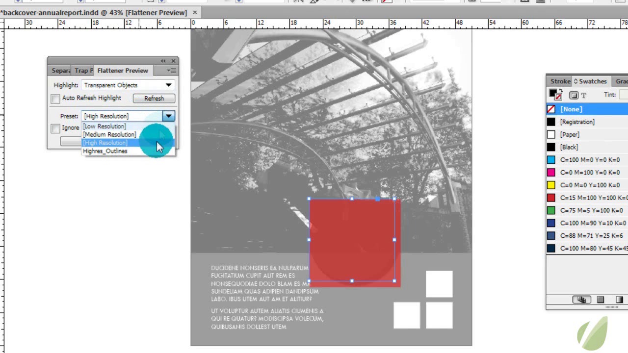 Advanced Print Design - Transparency