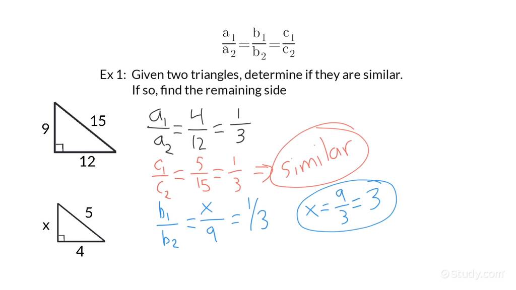 How to Identify Similar Right Triangles | Geometry | Study.com