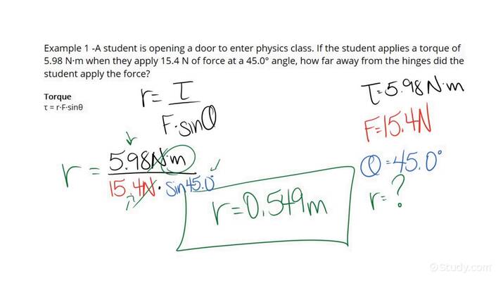 How to Calculate the Distance a Force is Applied from Using the Torque ...