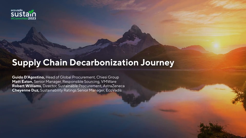 Supply Chain Decarbonization Journey Ecovadis