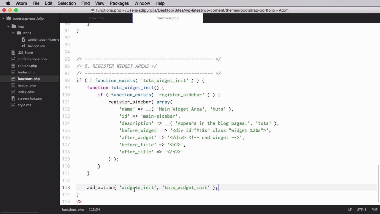 Building WordPress Themes With Bootstrap - Creating the Blog Page Sidebar