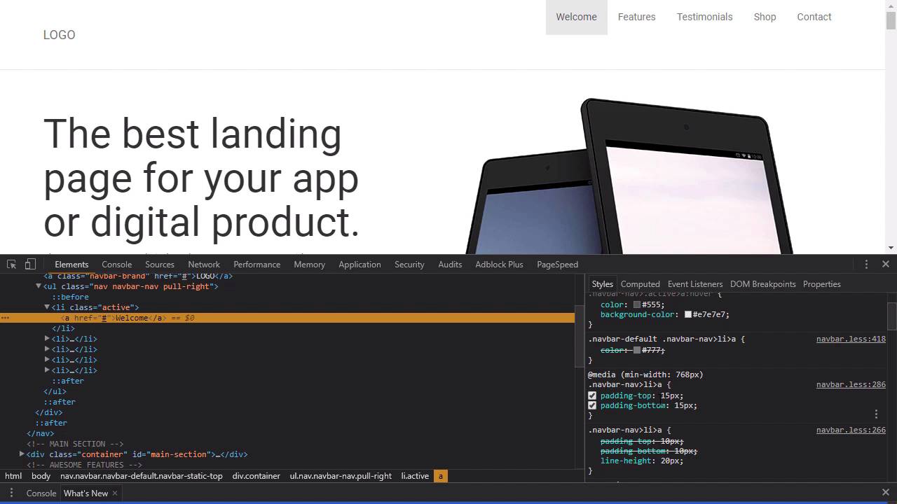 Building a Landing Page That Converts - Styling the Header