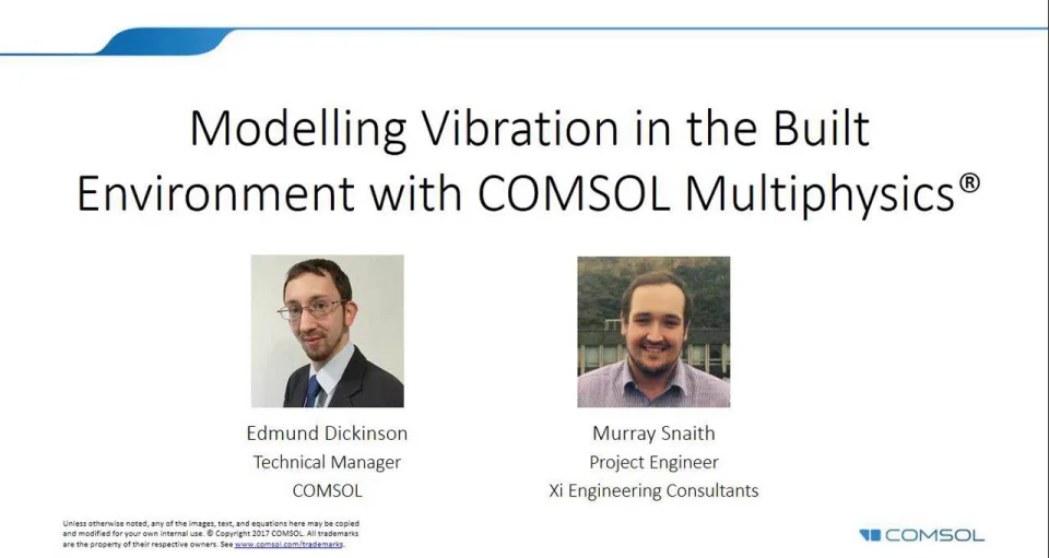 Simulating Vibration in the Built Environment with COMSOL®