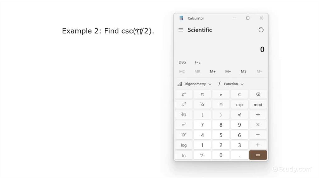 Finding Trigonometric Functions Using a Calculator | Algebra | Study.com