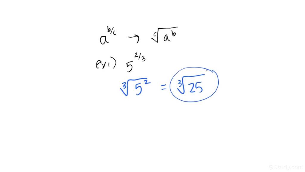Evaluating Rational Exponents with Non-unit Fraction Exponent with a ...