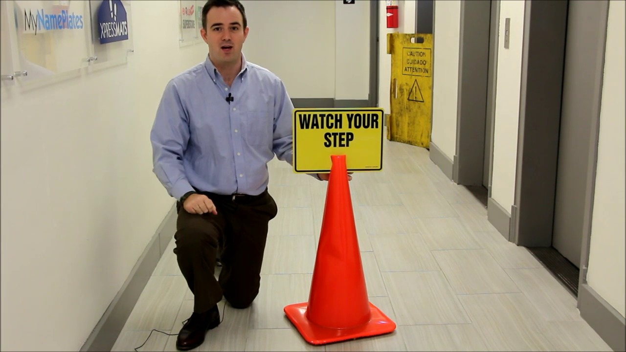 Blank Cone Top Warning Sign - 2-Sided Message, SKU: K-9658