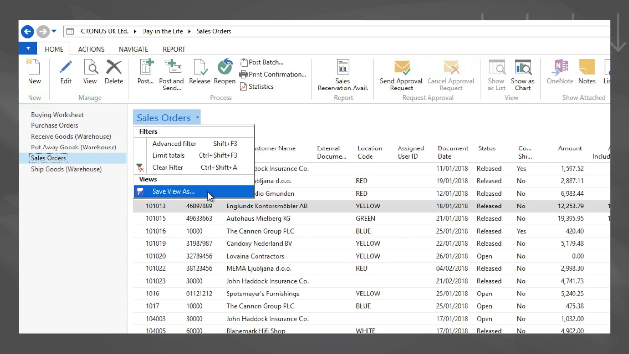 Dynamics NAV - Adding options to the Menu List